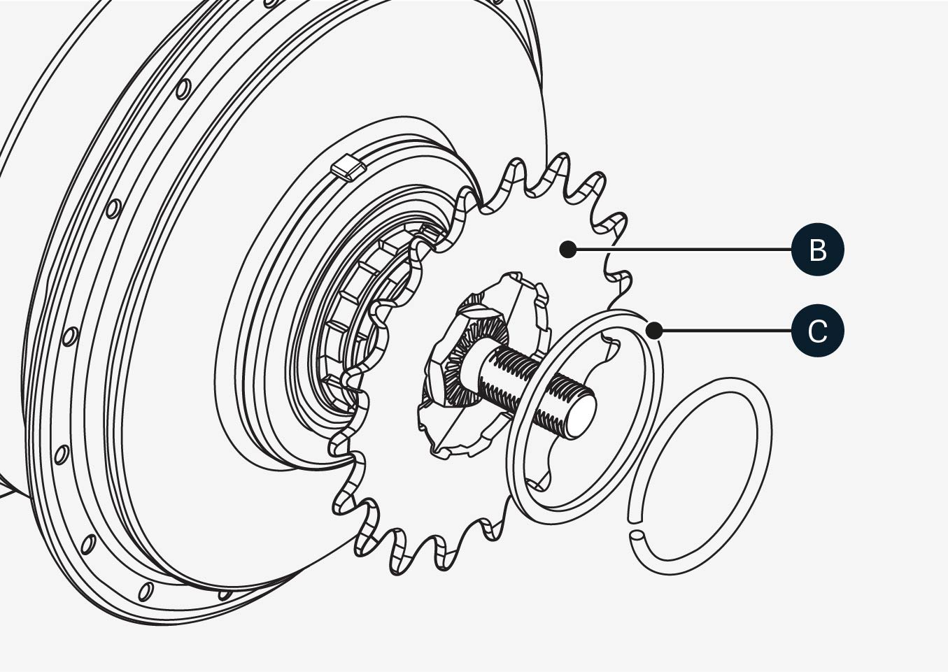 How to assemble the sprocket on a hub – enviolo Help Center